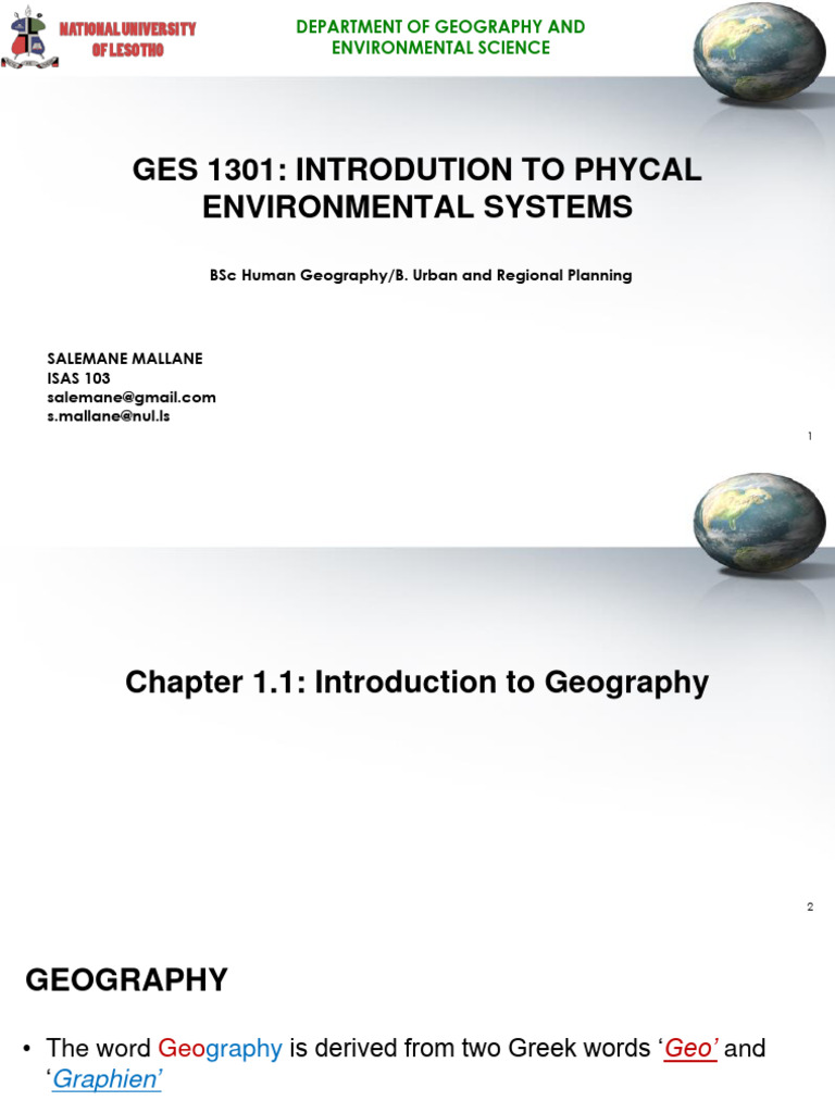 Understanding Earth's Geography and Systems | PDF | Solar System | Earth