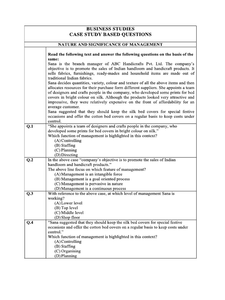 Case Study XI B.St. | PDF