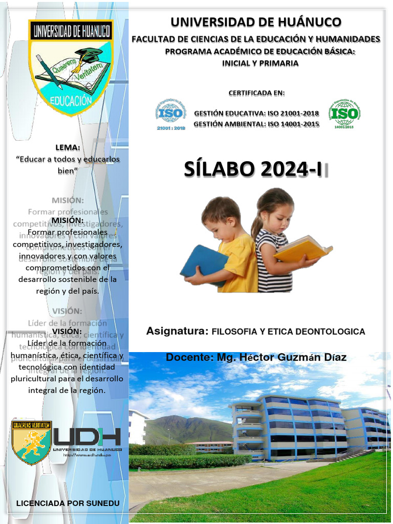 Silabo de Filosofia y - Tica Deontol-Gica | PDF | Moralidad | Maestros