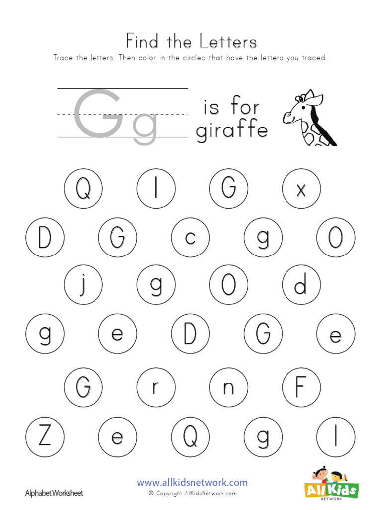 Find The Letter G&H | PDF