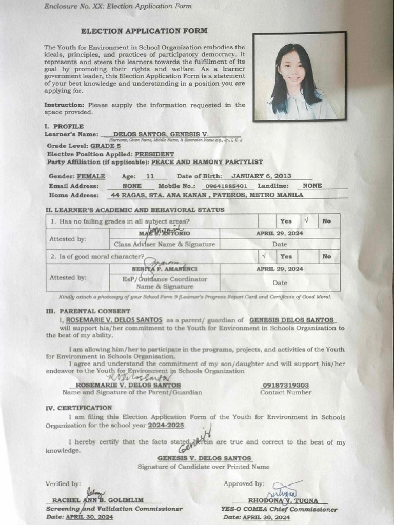 ELECTION_APPLICATION FORM | PDF