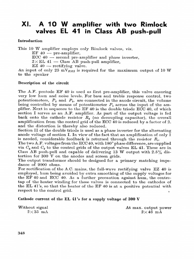 Push Pull El41 | PDF