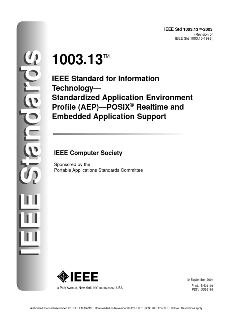 IEEE Standard For POSIX Realtime and Embedded Application | PDF | File System | Computer File