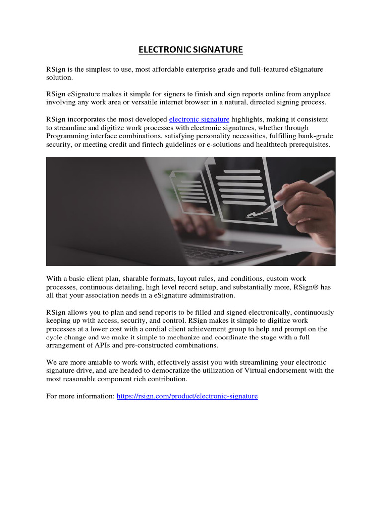 Electronic Signature | PDF