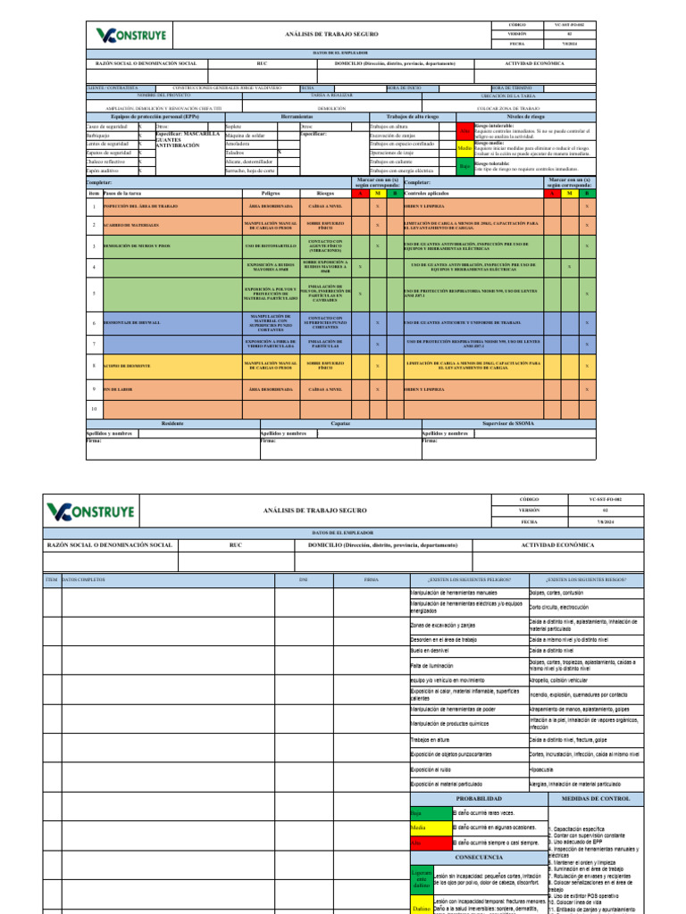 Modelo Ats Demolición | PDF