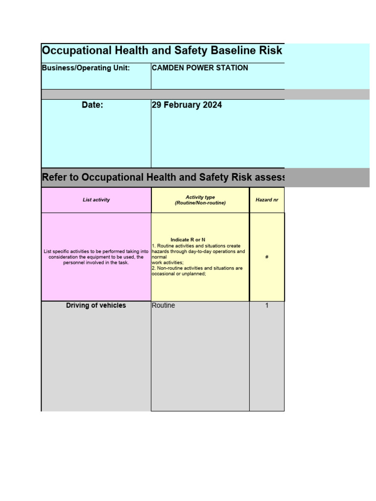 Office Cleaning Risk Assesment. | PDF | Occupational Safety And Health ...