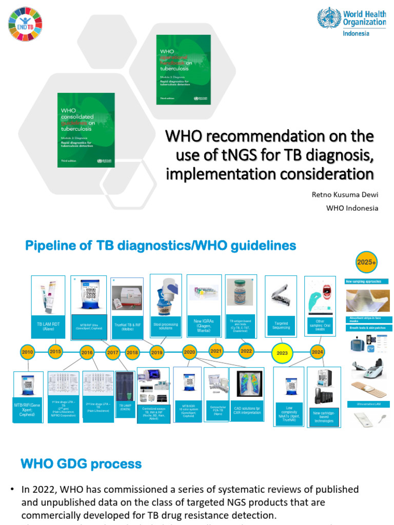 (Materi 1) WHO - The Use of TNGS For TB Diagnosis | PDF | Antimicrobial ...