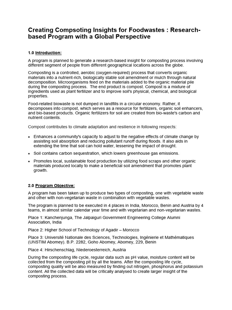 Composting Plan | PDF | Compost | Soil