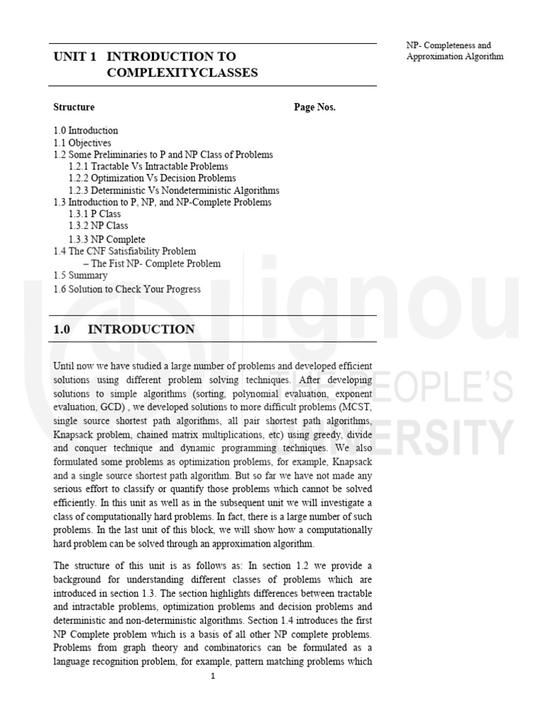 Unit 1 | PDF | Computational Complexity Theory | Time Complexity