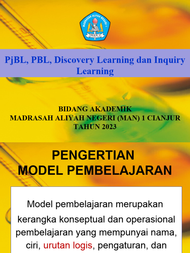 PJBL, PBL, DISCOVERY LEARNING DAN INQUIRY LEARNING | PDF