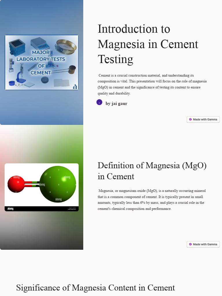 Introduction To Magnesia in Cement Testing | PDF | Cement | Magnesium