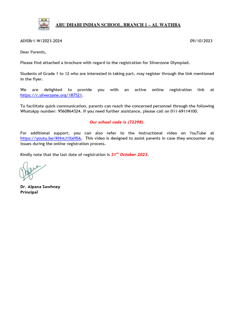 Silverzone Olympiad Registration 2023-24 | PDF | Science, Technology ...