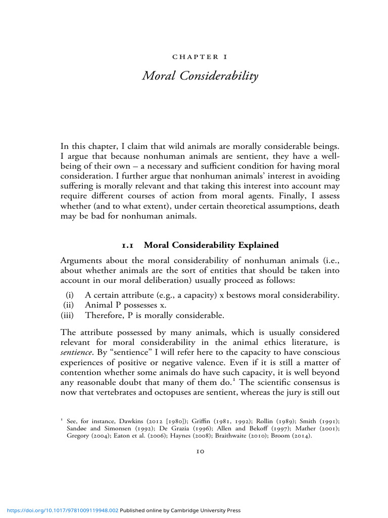 Moral Considerability | PDF | Hedonism | Pleasure