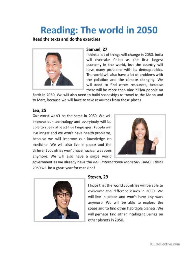 The World In 2050 Reading Pdf