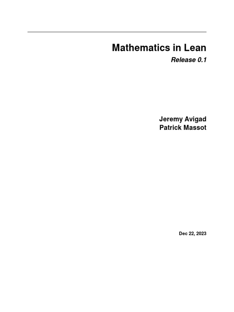 Mathematics In Lean Pdf Ring Mathematics Mathematical Proof