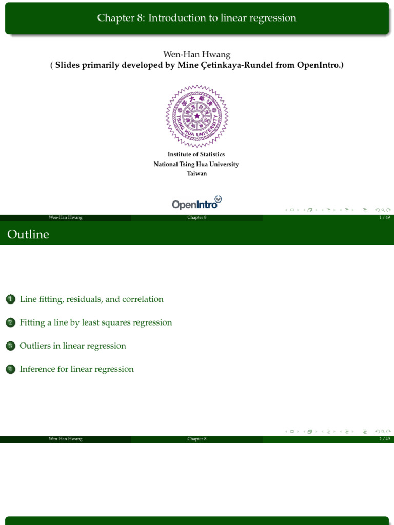 Ch 8 Pdf Regression Analysis Linear Regression