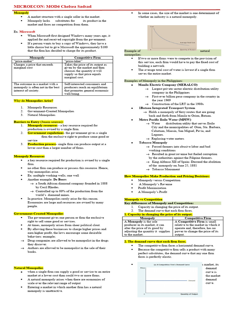 microECON Mod6 | PDF | Monopoly | Profit (Economics)