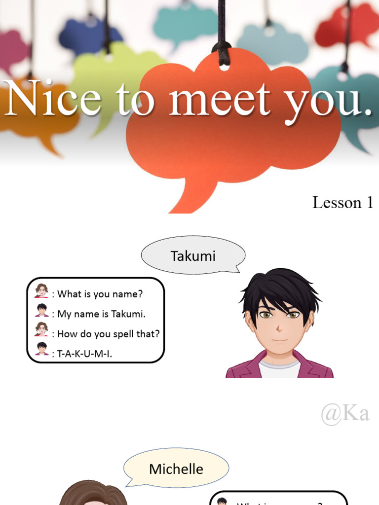 Nice To Meet You. Young Beginner. | PDF