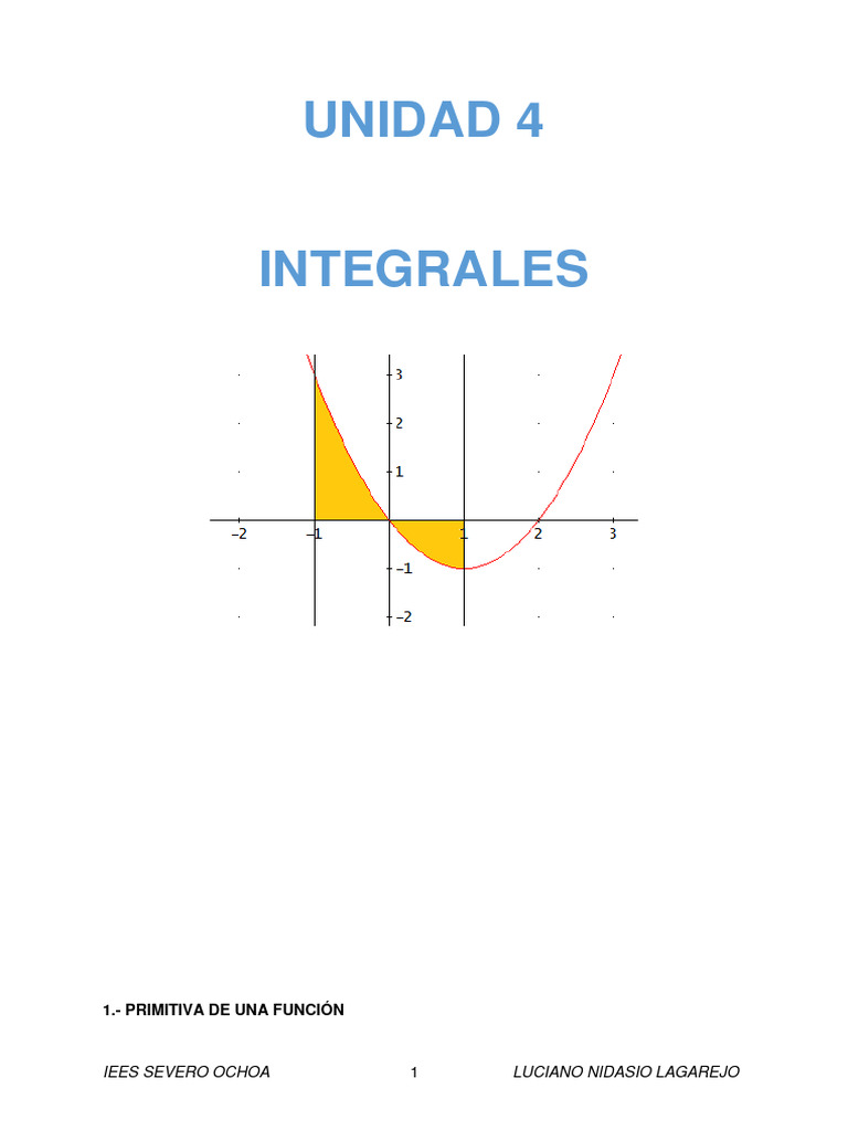 Teoria - 3 - INTEGRALES | PDF | Integral | Función (Matemáticas)