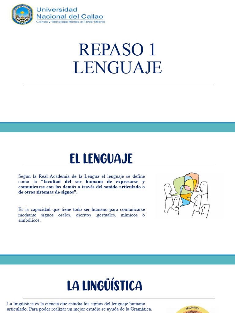 Repaso 01 Unac | PDF | Palabra | Comunicación