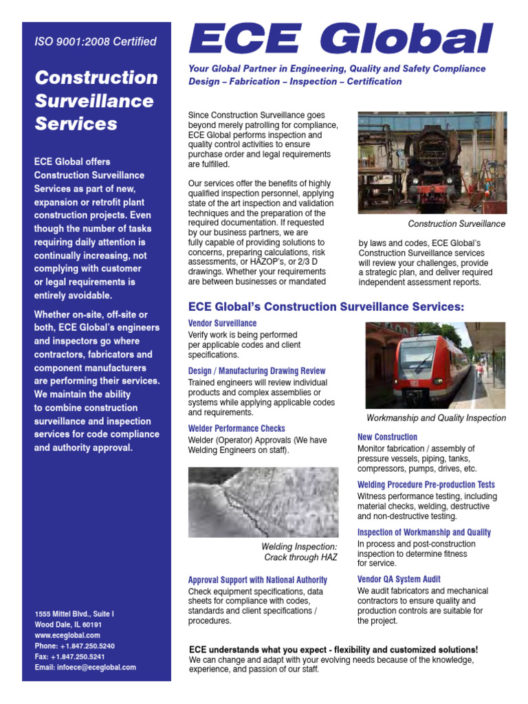 ECE Global Construction Surveillance Rail Services | PDF | Welding ...