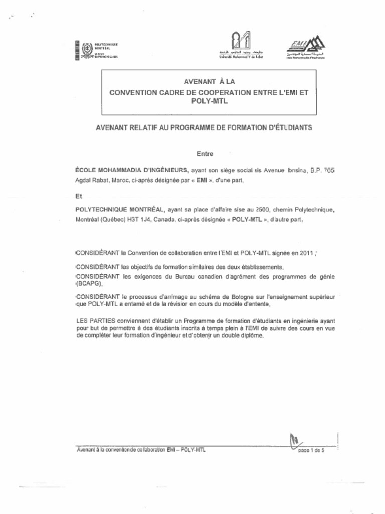 MAROC EMI Avenant 2017-04 | PDF