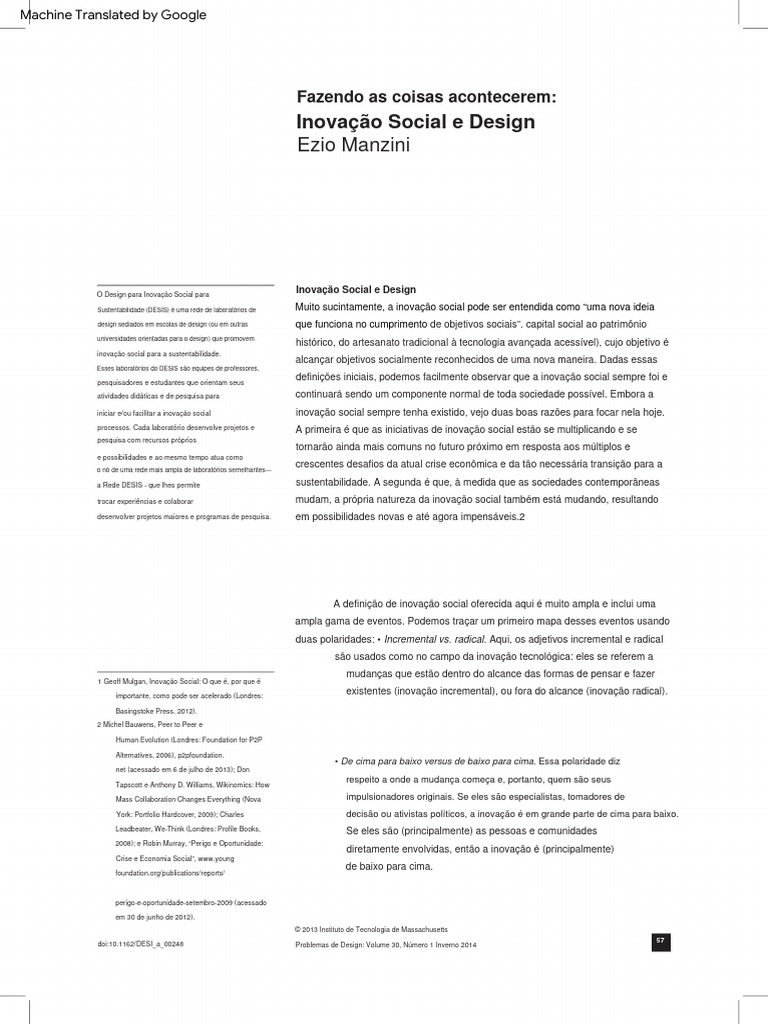 Making Things Happen - Social Inovation and Design - Traduzido Google ... Making Things Happen - Social Inovation and Design - Traduzido Google ...