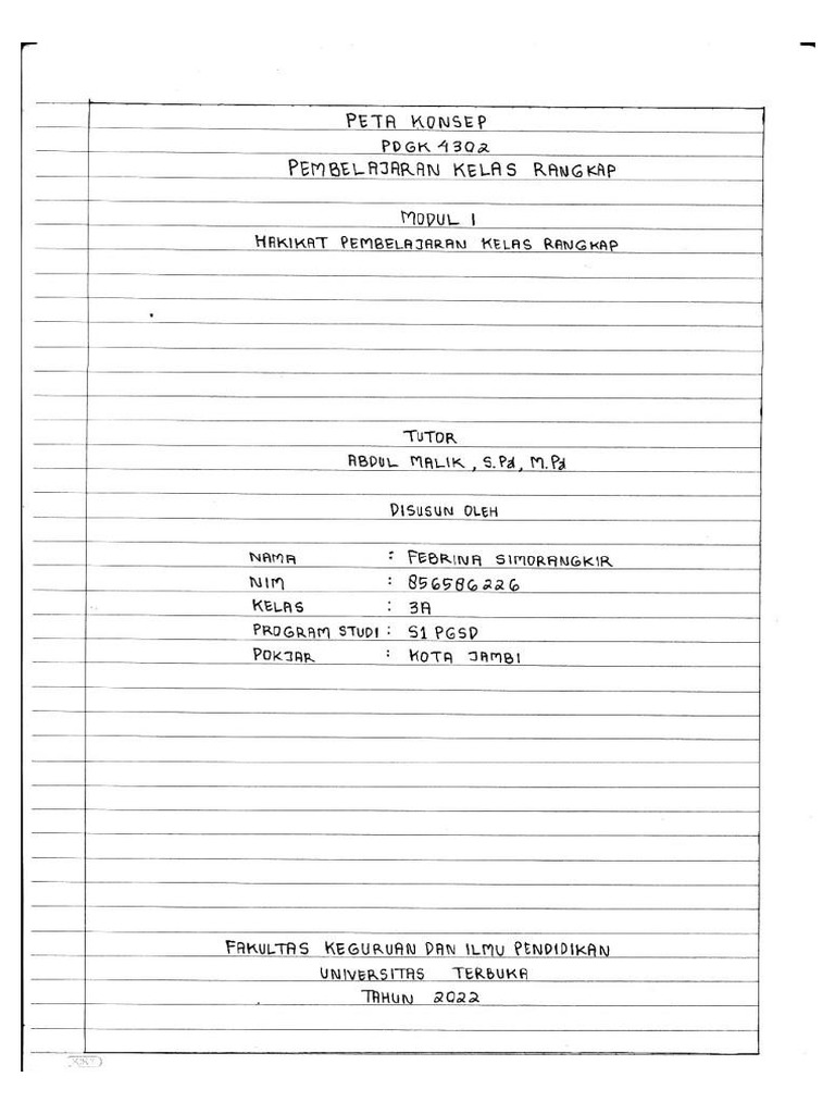Modul 1 Peta Konsep PKR | PDF