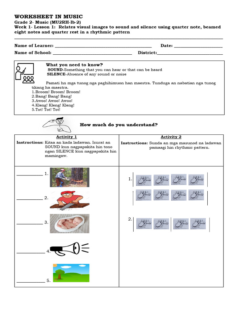 Worksheet in Music2 | PDF