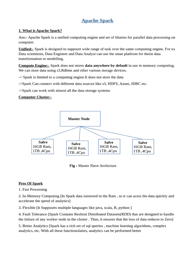 Spark Final Theory Pdf Apache Spark Computer Data Storage 6584