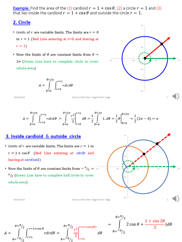Lecture 15 2 Area In Polar Coordinates Pdf Pi Mathematical Physics