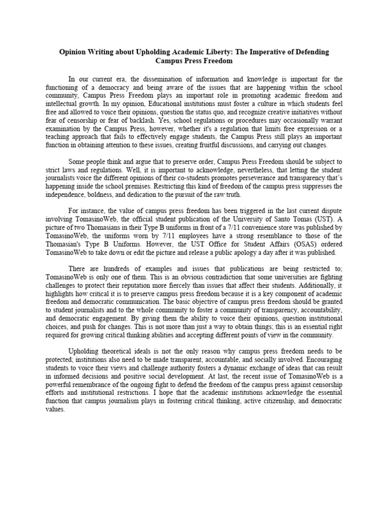 Dagalea-Opinion-Article 240405 224638 | PDF | Freedom Of The Press ...