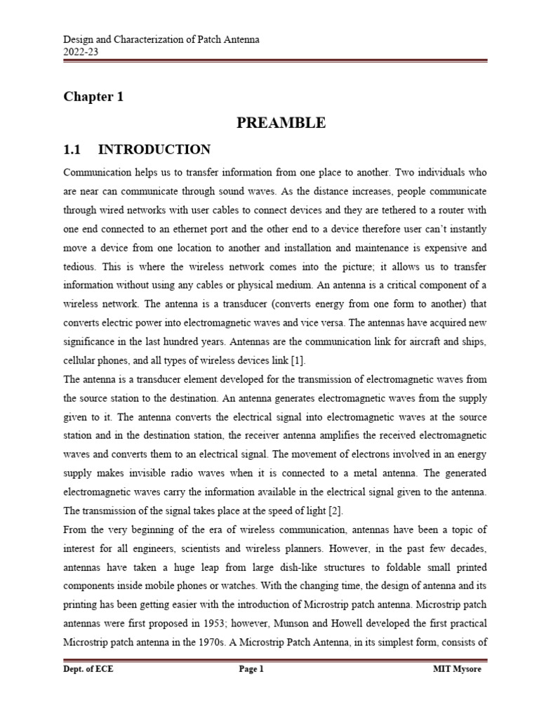 Mini Project Phase 2 Report[1] Pdf Antenna Radio Electromagnetic Radiation
