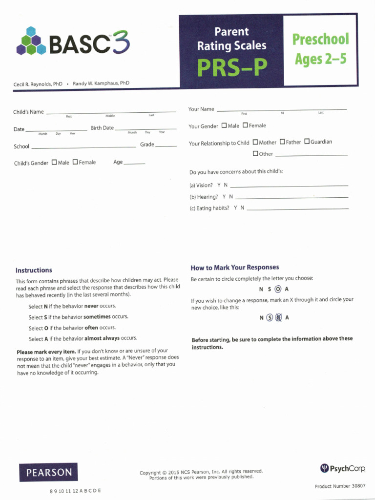 Parent Basc 2-5 | PDF