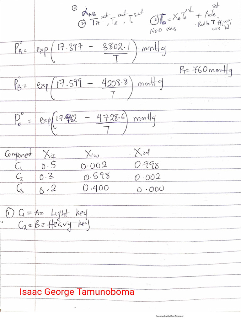 CHE 541 TEST Number 1 Solution | PDF
