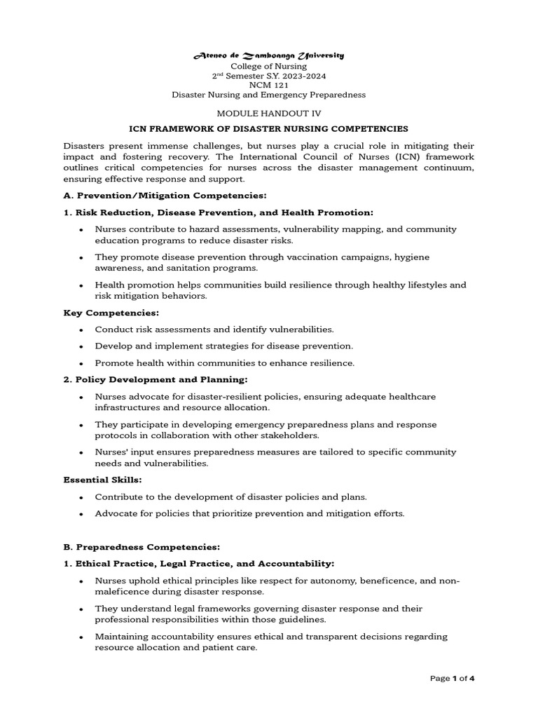 MODULE-HANDOUT-4 | PDF | Mental Health | Emergency Management