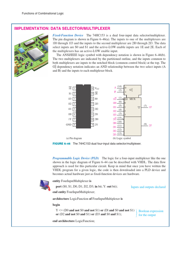 9.data Selector Multiplexer - VHDL (351-352) | PDF | Logic Gate | Electronic Circuits