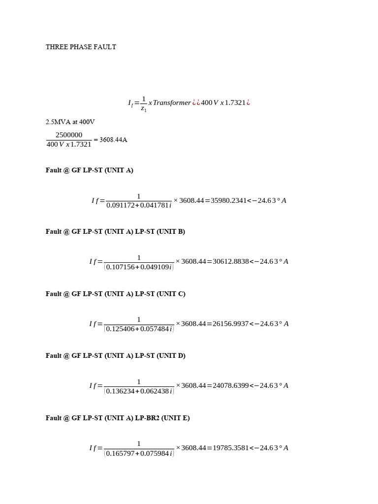 Three Phase Fault Pdf Power Engineering Electric Power