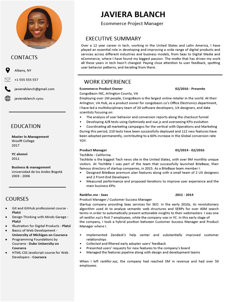 Free Cv Template 11 | Download Free PDF | E Commerce | World Wide Web