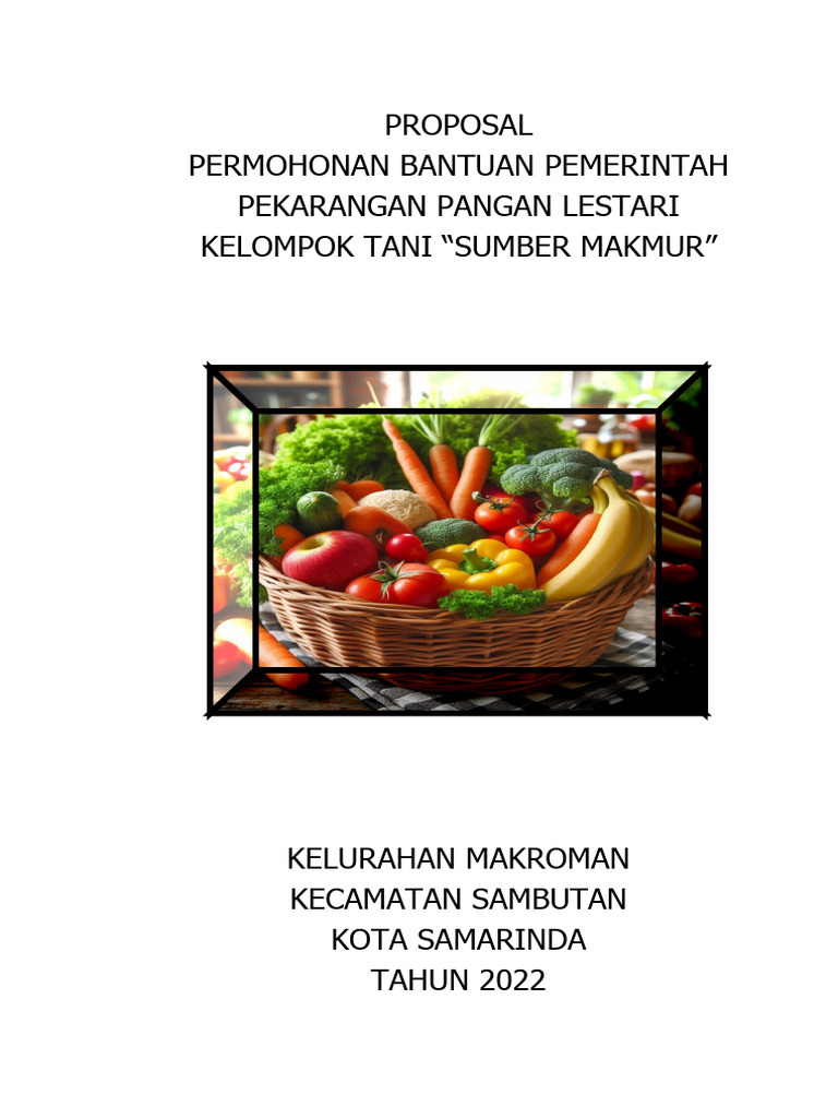 Proposal Bantuan Pekarangan Pangan Lestari | PDF | Teknologi & Rekayasa