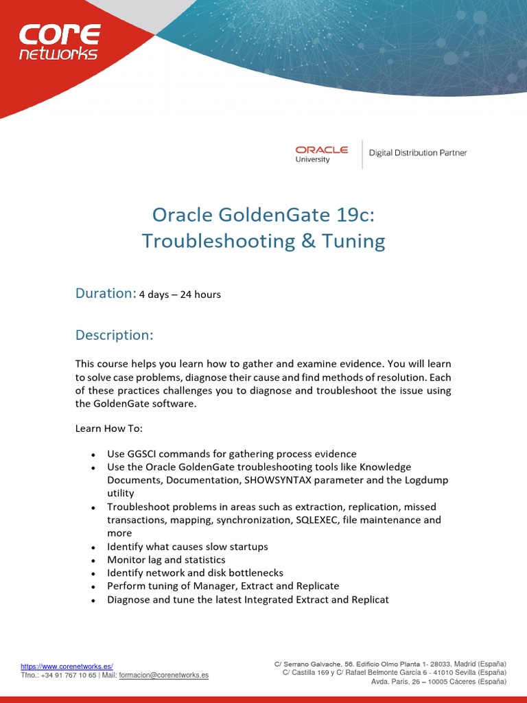 Oracle GoldenGate 19c Troubleshooting | PDF | Troubleshooting | Cognition