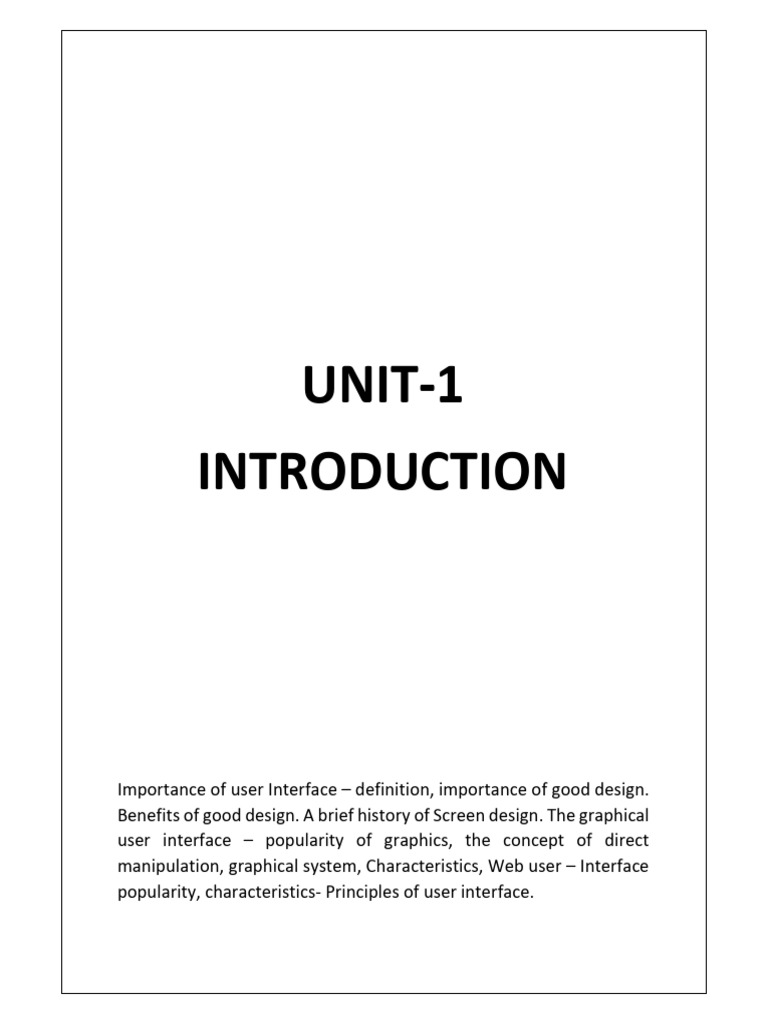 HCI Unit1 | PDF | Graphical User Interfaces | Human–Computer Interaction HCI Unit1 | PDF | Graphical User Interfaces | Human–Computer Interaction
