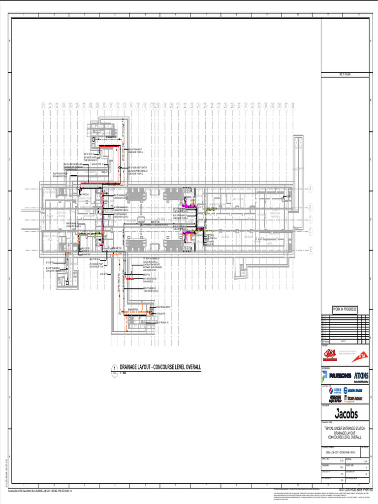 100140-Drainage Layout - Concourse Level Overall | PDF | Hydraulic ...