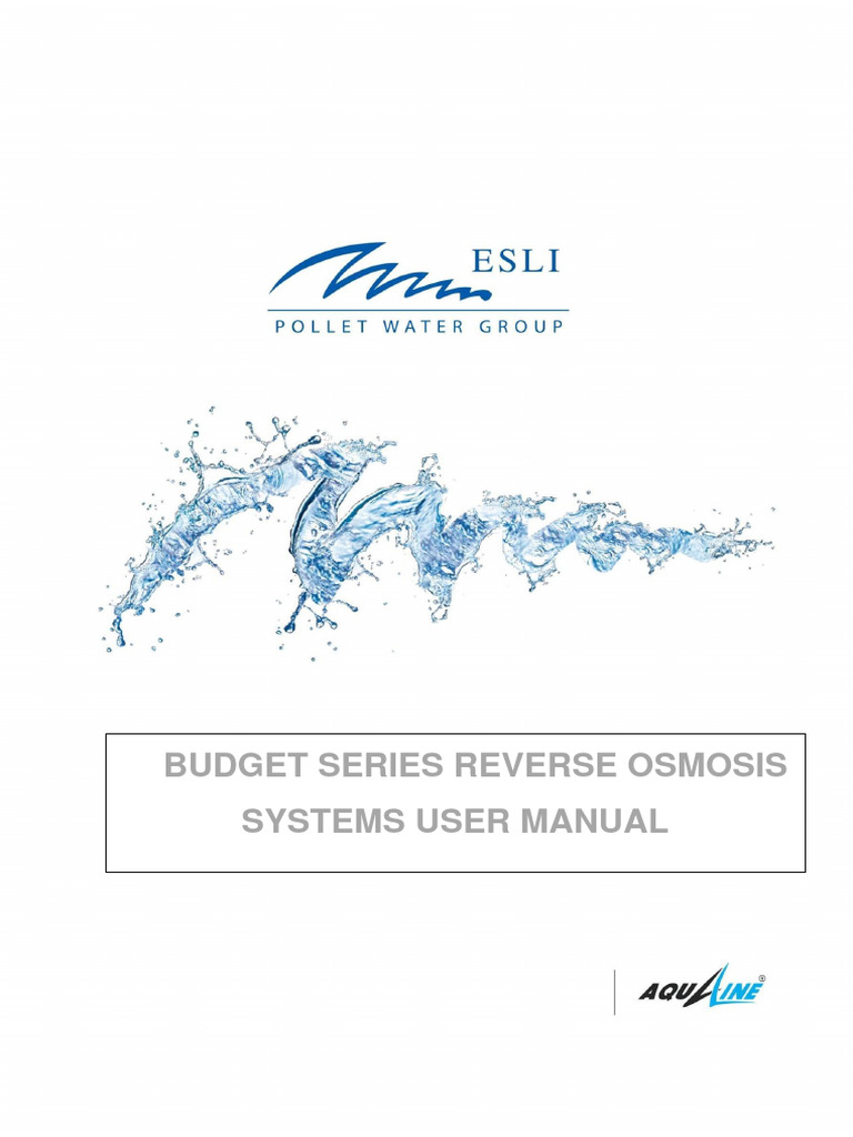Budget User Manual-EN | PDF | Osmosis | Membrane