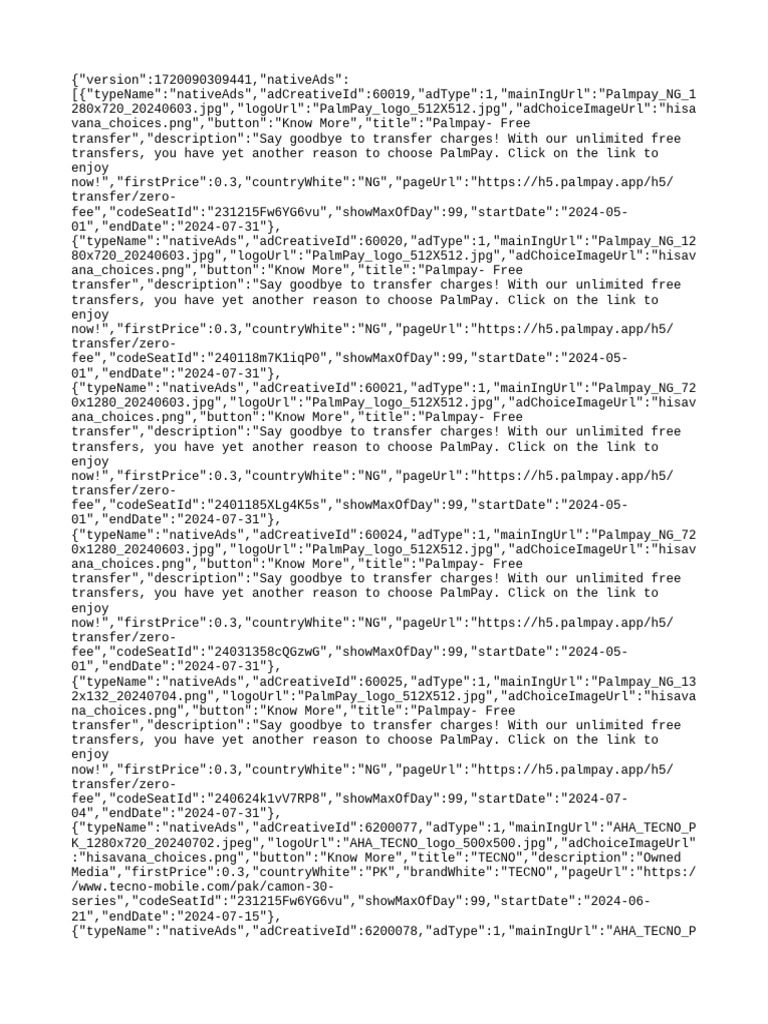 Default Ad Data | PDF | Hypertext | Internet Protocols