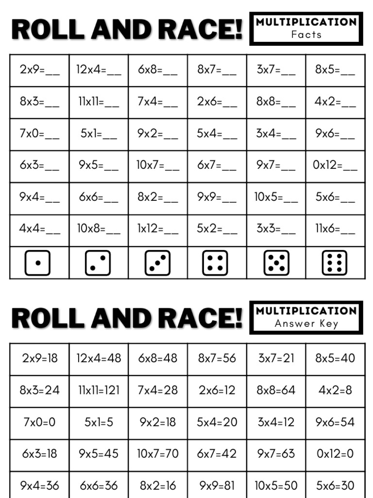 Roll and Race Mult & Div | PDF