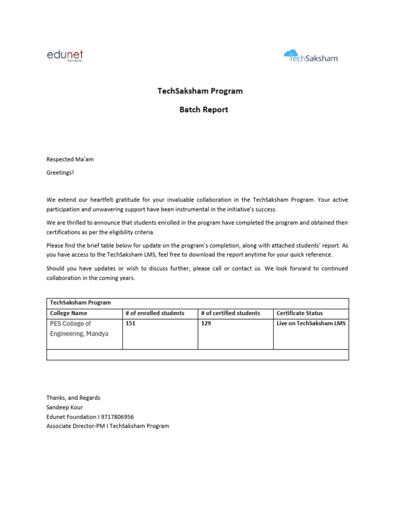 Tech Saksham Report | PDF | Electronics | Computer Science