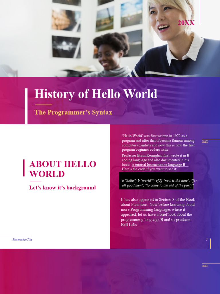 History of Hello World | PDF | Software Industry | Systems Architecture