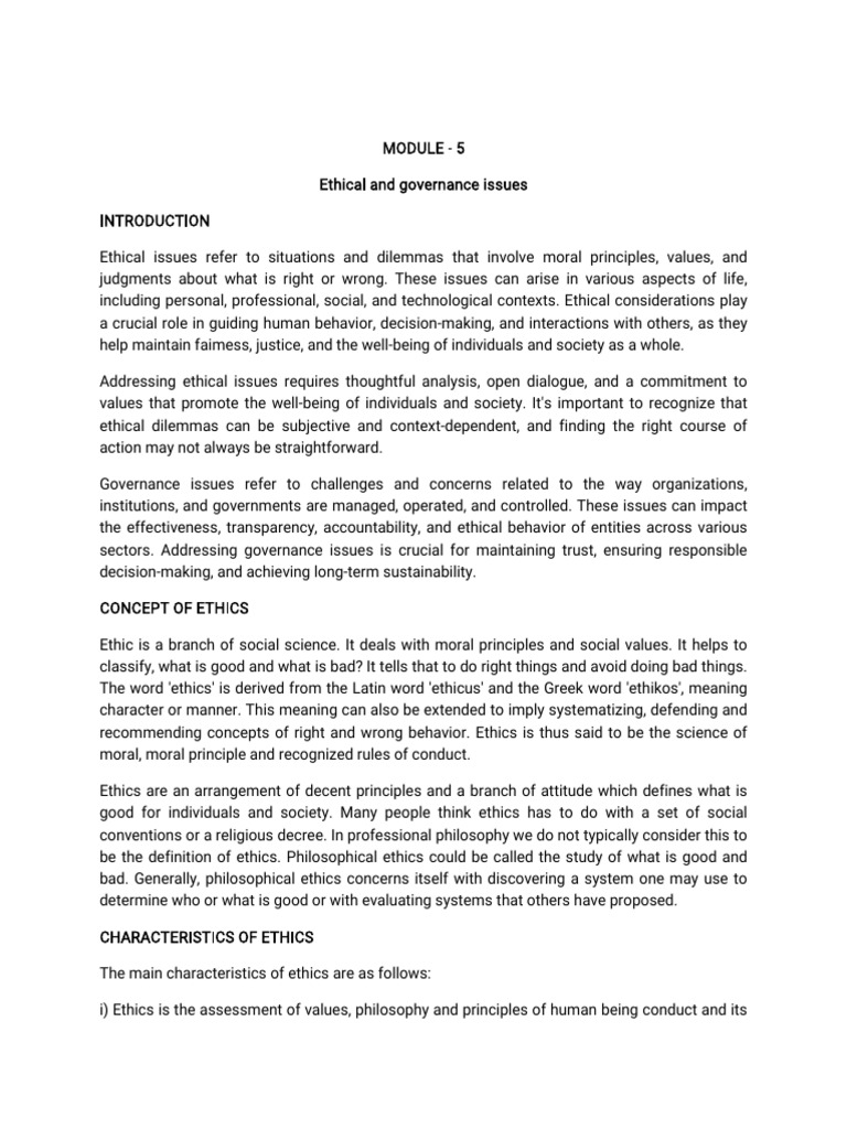 MODULE - 5-Ethical and Governance WPS Office | PDF | Law Of Agency | Governance