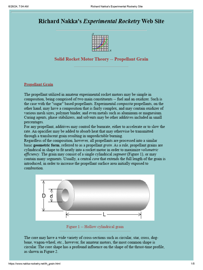 Grain-Richard Nakka's Experimental Rocketry Site | PDF | Rocket ...